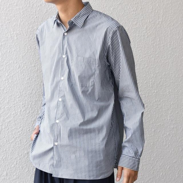 シップス エニィ（SHIPS any）/SHIPS any: ストライプ / ソリッド リラックス レギュラーカラー シャツ 25AW◆