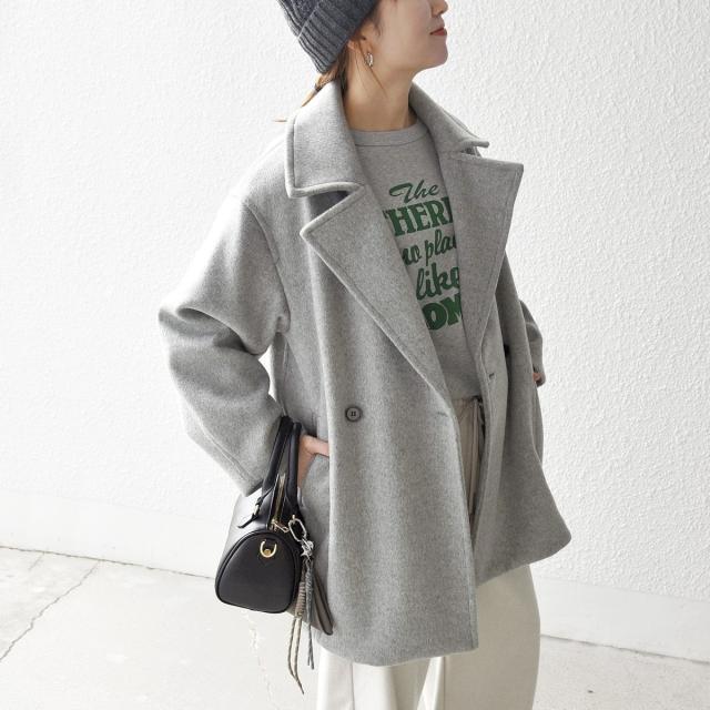 シップス エニィ（SHIPS any）/SHIPS any: ウール コクーン テーラード ショート コート 25AW