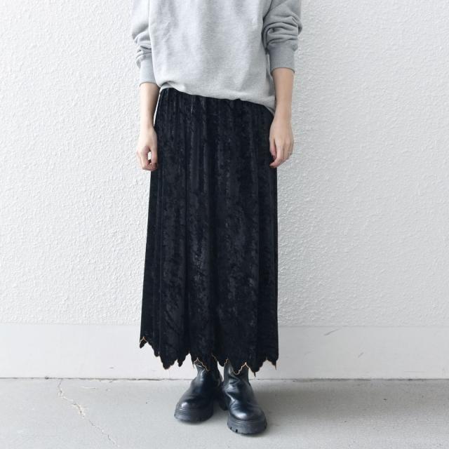 シップス エニィ（SHIPS any）/bon_meur:〈手洗い可能〉クラッシュ ベロア シャーリング 2WAY スカート