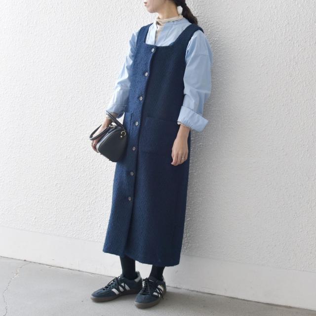 シップス エニィ（SHIPS any）/SHIPS any: モール ツイード スクエアネック ワンピース