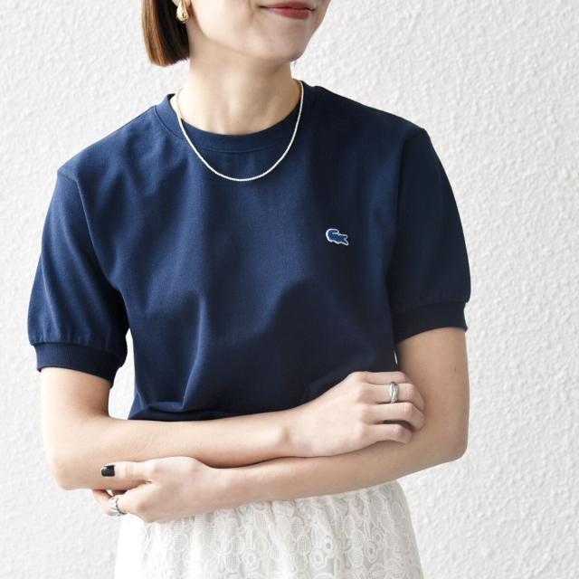シップス エニィ（SHIPS any）/【SHIPS any別注】LACOSTE: ワンポイント ロゴ ピケ クルーネック Tシャツ 25S