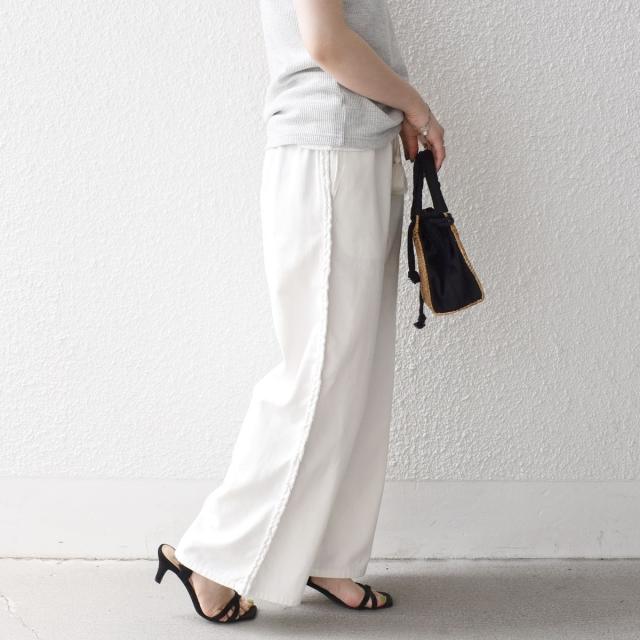 シップス エニィ（SHIPS any）/bon_meur:〈手洗い可能〉ブレイド ロープ デザイン タッセル ワイド パンツ