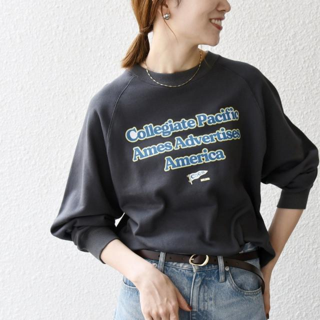 シップス エニィ（SHIPS any）/【SHIPS any別注】Collegiate Pacific: ロゴ プリント ＆ 刺繍 スウェッ