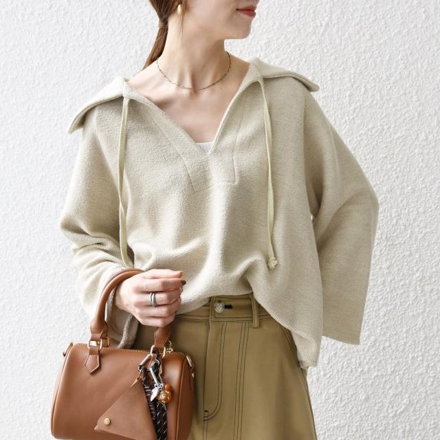 シップス エニィ（SHIPS any）/SHIPS any:〈手洗い可能〉サカリバ スキッパー ビッグカラー プルオーバー