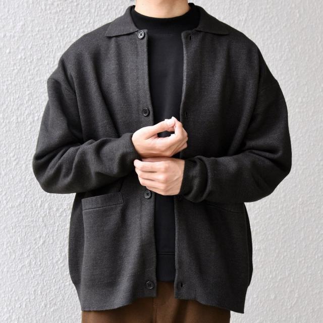 シップス エニィ（SHIPS any）/SHIPS any:〈手洗い可能〉ハイゲージ ミラノリブ ブラッシュド ニット ポロ カーディガン◇