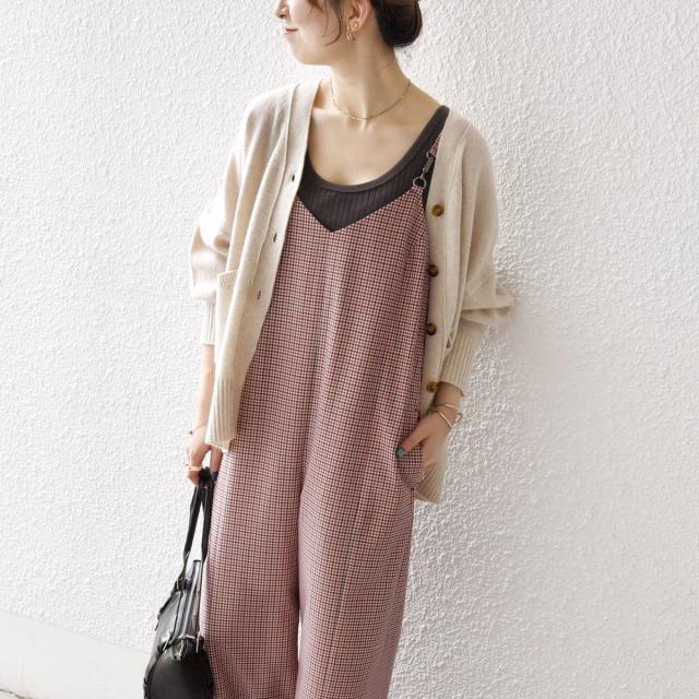 シップス エニィ（SHIPS any）/SHIPS any:〈洗濯機可能〉ガンクラブ チェック サロペット パンツ