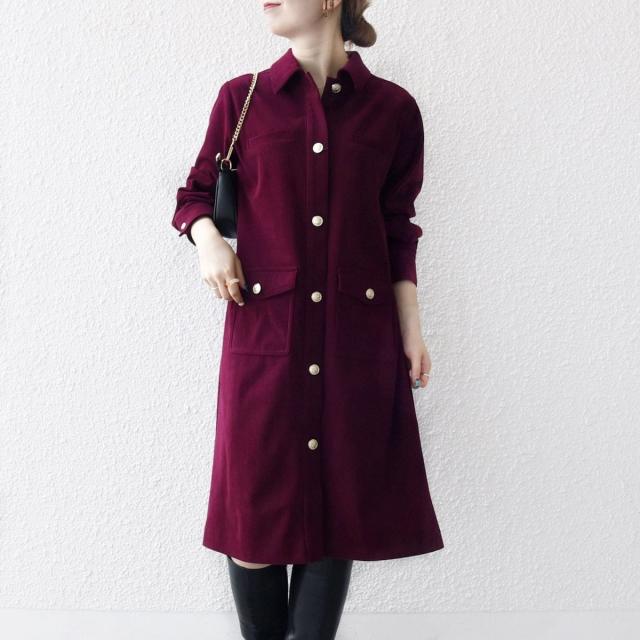 シップス エニィ（SHIPS any）/SHIPS any:〈手洗い可能〉コーデュロイ シャツ ジャケット ワンピース