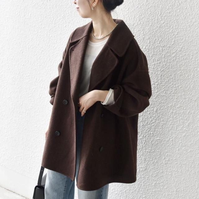 シップス エニィ（SHIPS any）/《一部追加予約》SHIPS any: リバー ダブル テーラード ミドル コクーン コート