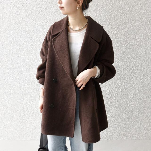 シップス エニィ（SHIPS any）/《一部追加予約》SHIPS any: リバー ダブル テーラード ミドル コクーン コート