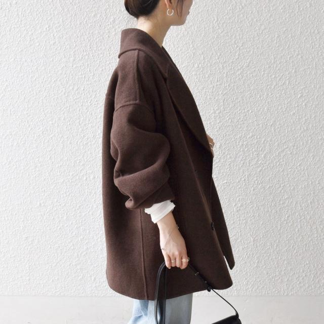 シップス エニィ（SHIPS any）/《一部追加予約》SHIPS any: リバー ダブル テーラード ミドル コクーン コート