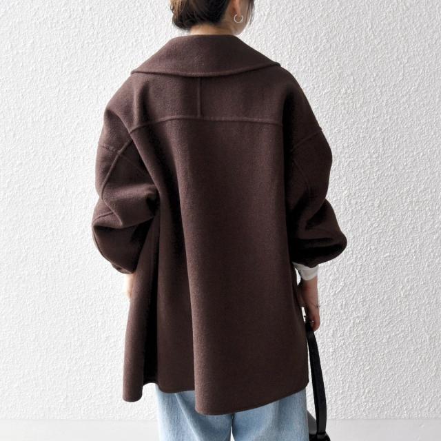 シップス エニィ（SHIPS any）/《一部追加予約》SHIPS any: リバー ダブル テーラード ミドル コクーン コート