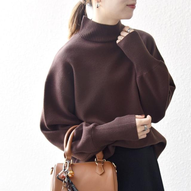 シップス エニィ（SHIPS any）/SHIPS any: ハイネック ボリュームスリーブ ロングリブ ニット プルオーバー