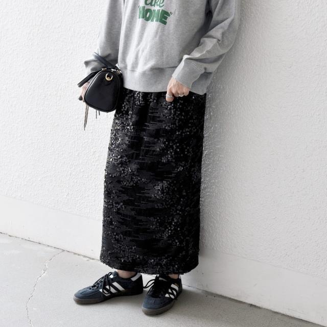 シップス エニィ（SHIPS any）/SHIPS any: スパンコール ジャカード Iライン イージー スカート