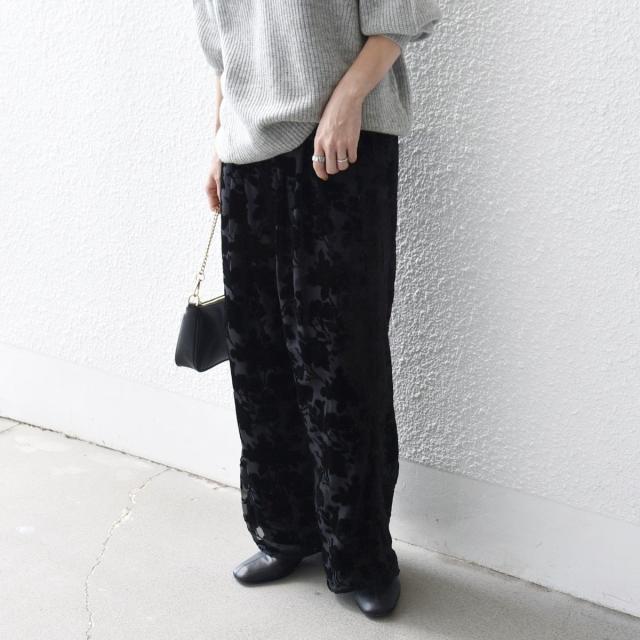 シップス エニィ（SHIPS any）/SHIPS any:〈手洗い可能〉フラワー オパール タック セミワイド イージー パンツ