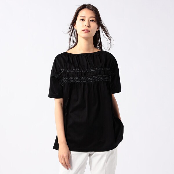 スキャパ/スモッキングジャージカットソー