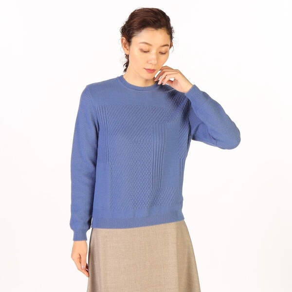 スキャパ（SCAPA）/コーラルパッチワークニット