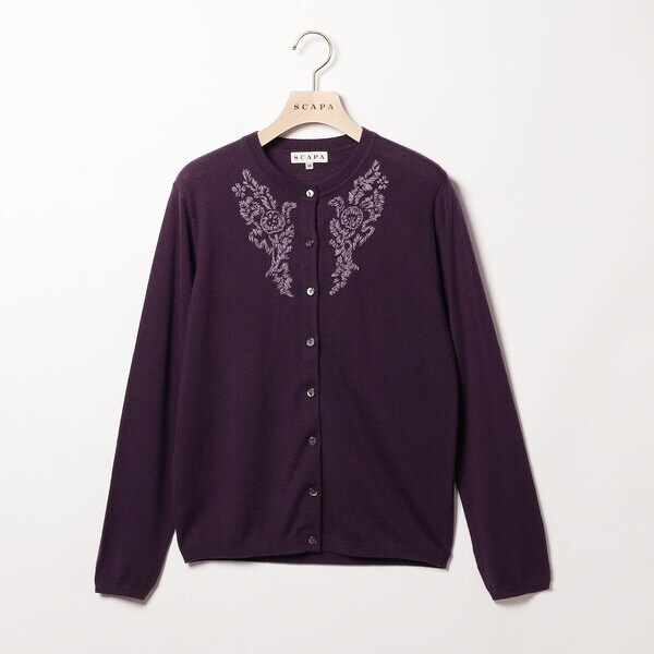 スキャパ（SCAPA）/エンブロイダリーニットカーディガン