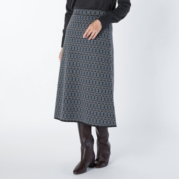 キース（KEITH）/【Lサイズ】Ｖ＆Ａスクエアジャカードスカート
