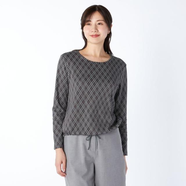 キース（KEITH）/【Lサイズ】ダイヤパターンカットソー丸首