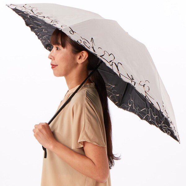 オーロラオリジナル（Aurora original）/【 Beaurance 】刺繍晴雨兼用パラソル（折り畳み・ミニ傘）