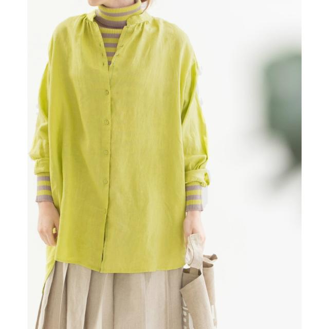 ノップドゥノッド（nop de nod）/ベルギーリネンチュニックシャツ