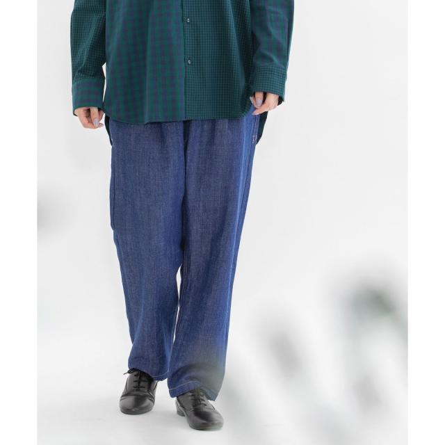 ノップドゥノッド（nop de nod）/コットンリネンペグトップゆるスリムデニム