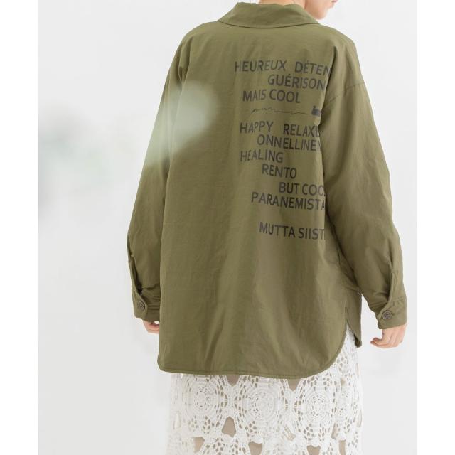 ノップドゥノッド（nop de nod）/タイプライターリバーシブル中綿シャツジャケット