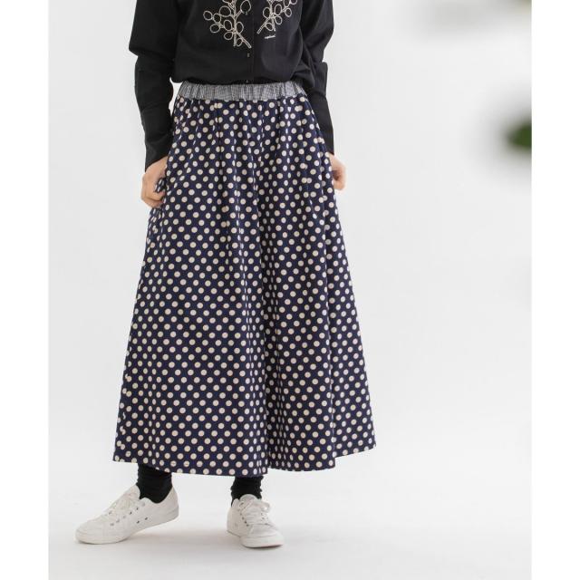 ノップドゥノッド（nop de nod）/コットンサテンフレアーマキシパンツ