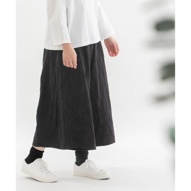 ノップドゥノッド（nop de nod）/Cornetコットンリネンジャカードガウチョパンツ