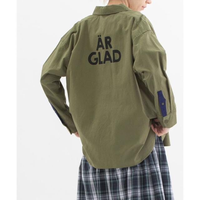 ノップドゥノッド（nop de nod）/パッチポケットバックプリントシャツ