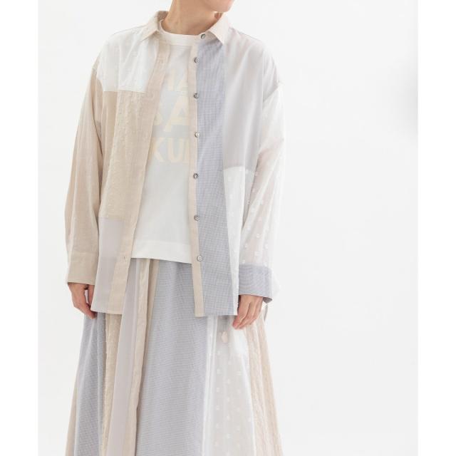 ノップドゥノッド（nop de nod）/misc異素材づかいふんわりシャツ