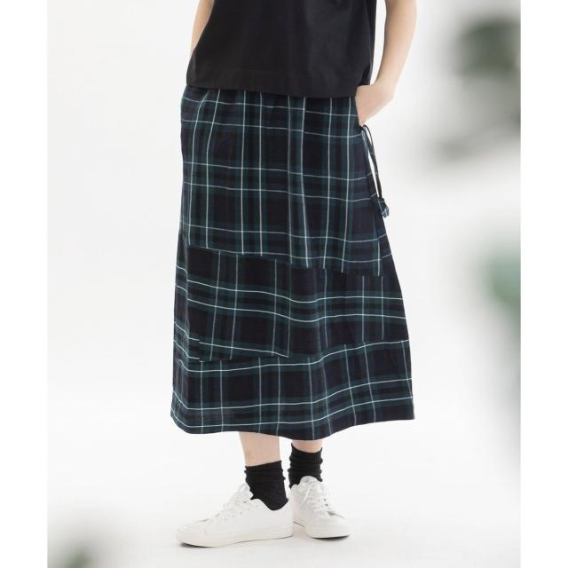 ノップドゥノッド（nop de nod）/Pommeリネンレーヨン切り替えスカート