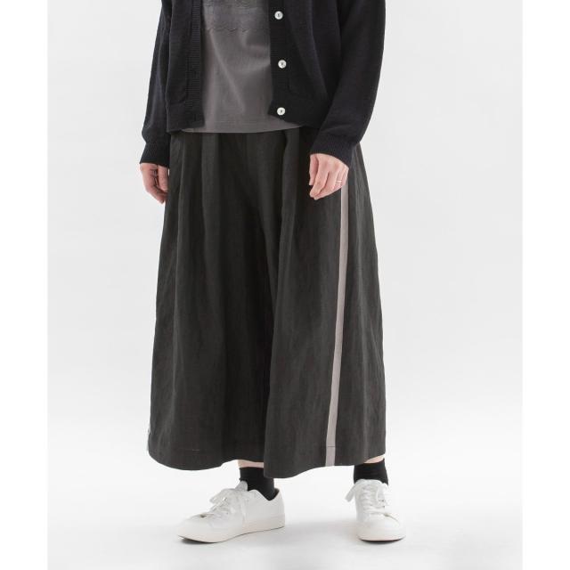 ノップドゥノッド（nop de nod）/リネンサイドラインクロップドワイドパンツ