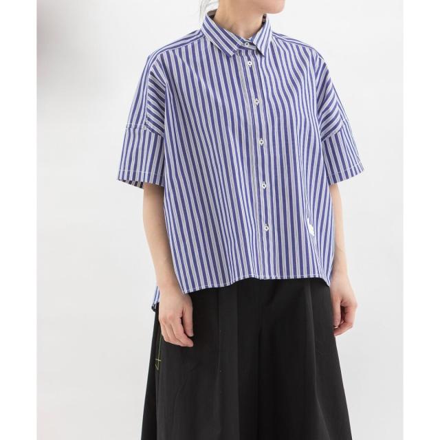 ノップドゥノッド（nop de nod）/Ciel 後ろボタンダウン半袖シャツ