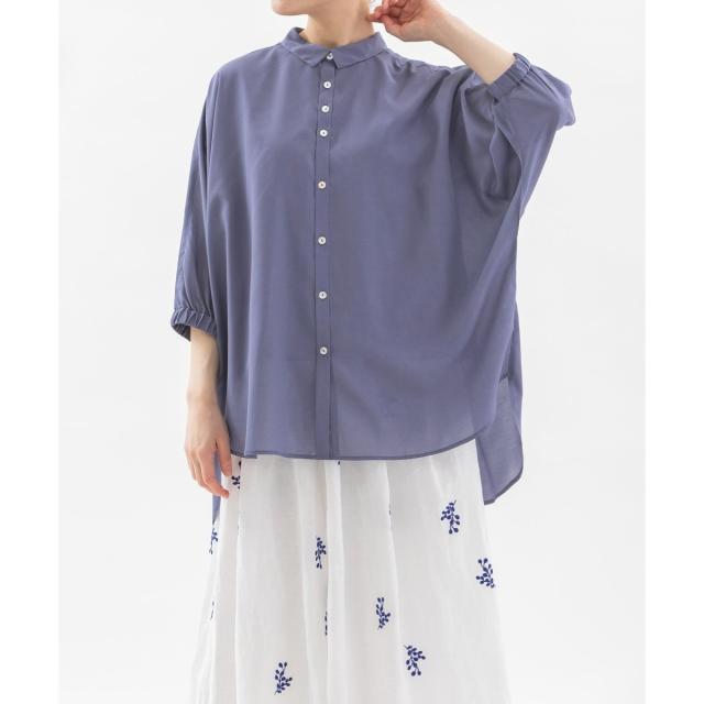 ノップドゥノッド（nop de nod）/Cloche COOL ローン6分袖シアーシャツ