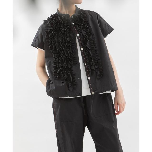 ノップドゥノッド（nop de nod）/フレンチスリーブフリルシャツ