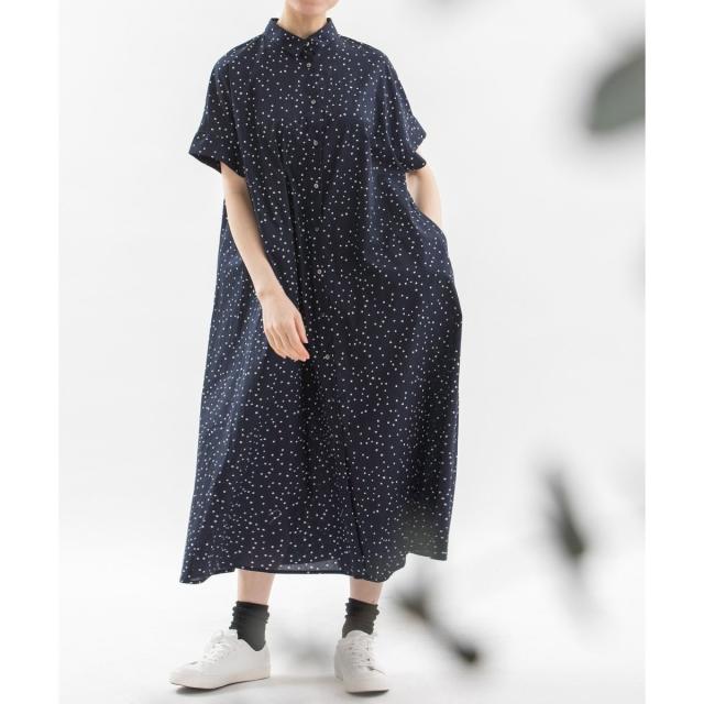 ノップドゥノッド（nop de nod）/Cornetローン四角ドットプリントワンピース