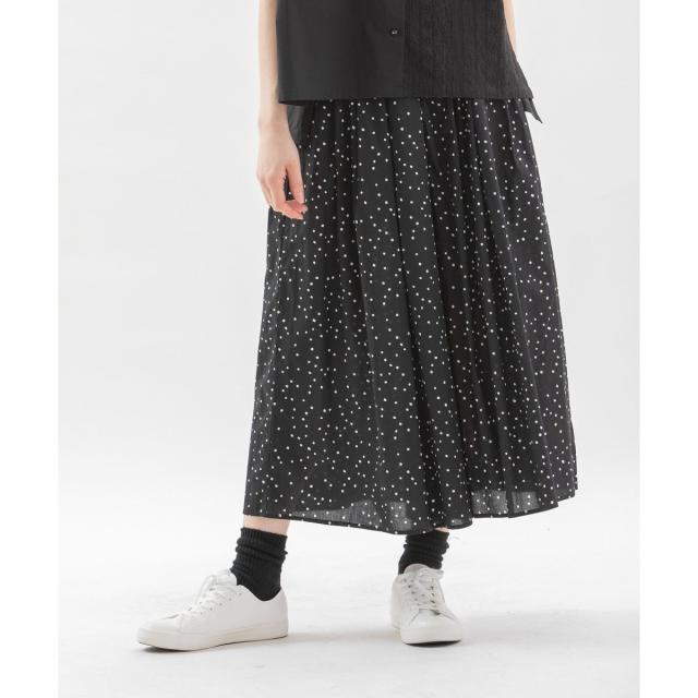 ノップドゥノッド（nop de nod）/ローン四角ドットプリントキュロット