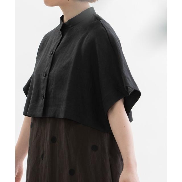 ノップドゥノッド（nop de nod）/ラミースタンドカラーケープ