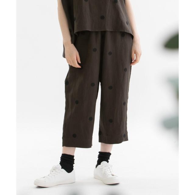 ノップドゥノッド（nop de nod）/Pommeリネンレーヨンpolka刺繍パンツ