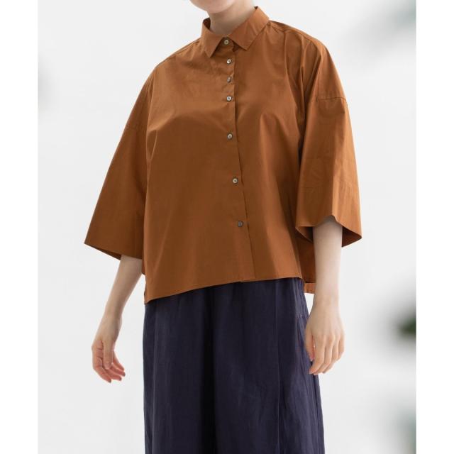 ノップドゥノッド（nop de nod）/Cielオーバーサイズハーフスリーブシャツ