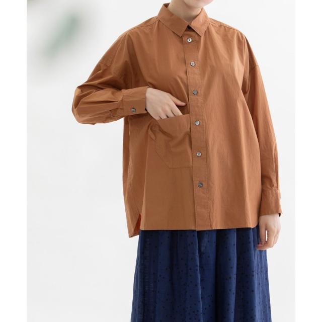 ノップドゥノッド（nop de nod）/オーガニックコットンタイプライターオーバーサイズシャツ