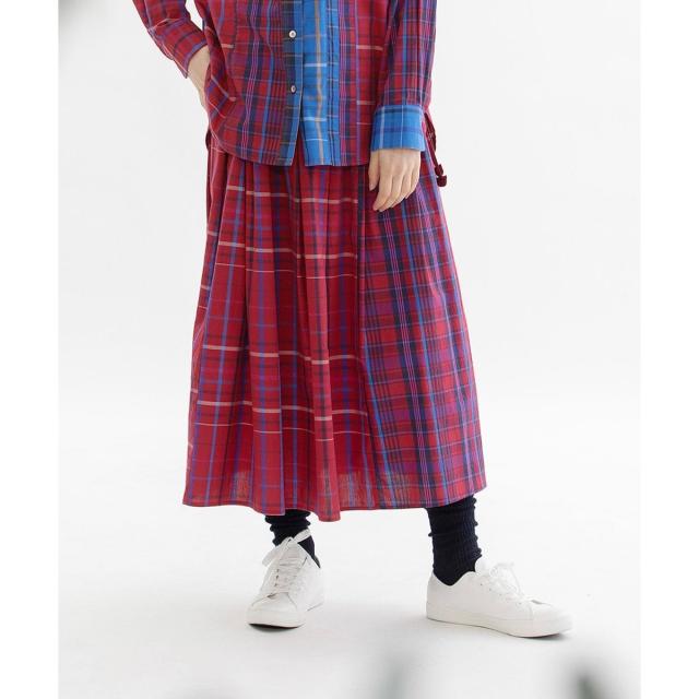 ノップドゥノッド（nop de nod）/miscタイプライターチェックタックスカート