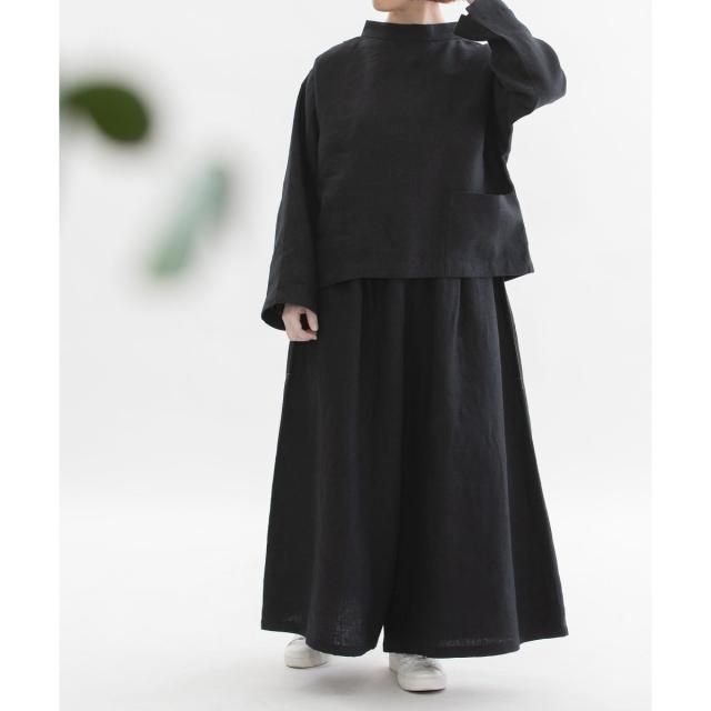 ノップドゥノッド（nop de nod）/リネンビエラ起毛フレアーマキシ