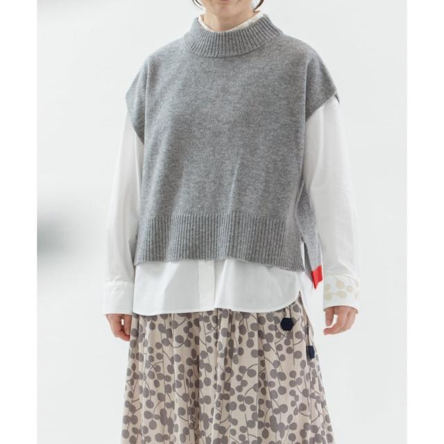 ノップドゥノッド（nop de nod）/ラムズウールボトルネックベスト