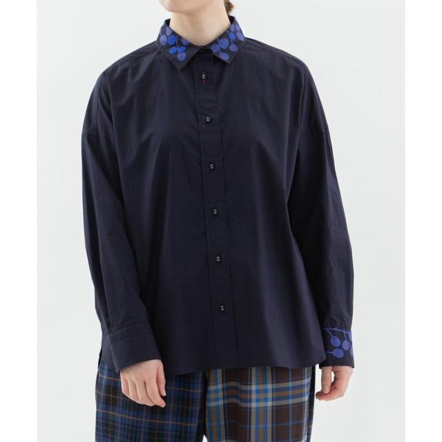 ノップドゥノッド（nop de nod）/タイプライタープリント衿シャツ