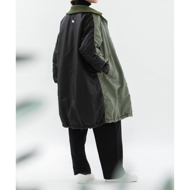 ノップドゥノッド（nop de nod）/ナイロンツイルバイカラーリバーシブルコート
