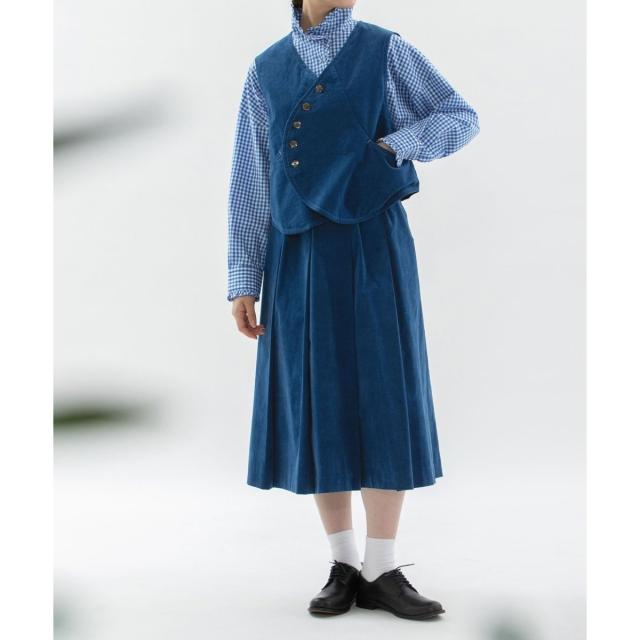 ノップドゥノッド（nop de nod）/別珍タックプリーツスカート