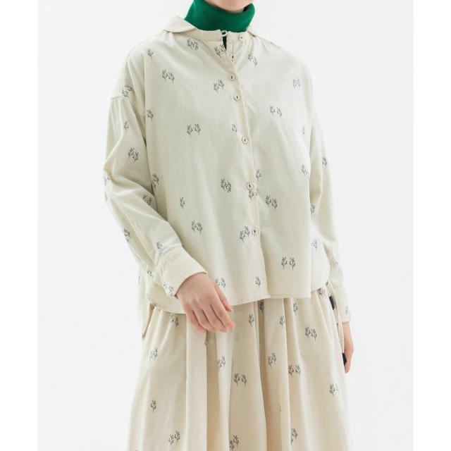 ノップドゥノッド（nop de nod）/シャツコールユーカリスモールカラーシャツ