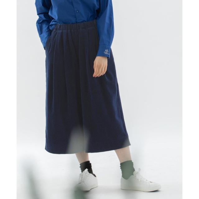 【NEW】ノップドゥノッド（nop de nod）/太コーデュロイクロップドタックパンツ